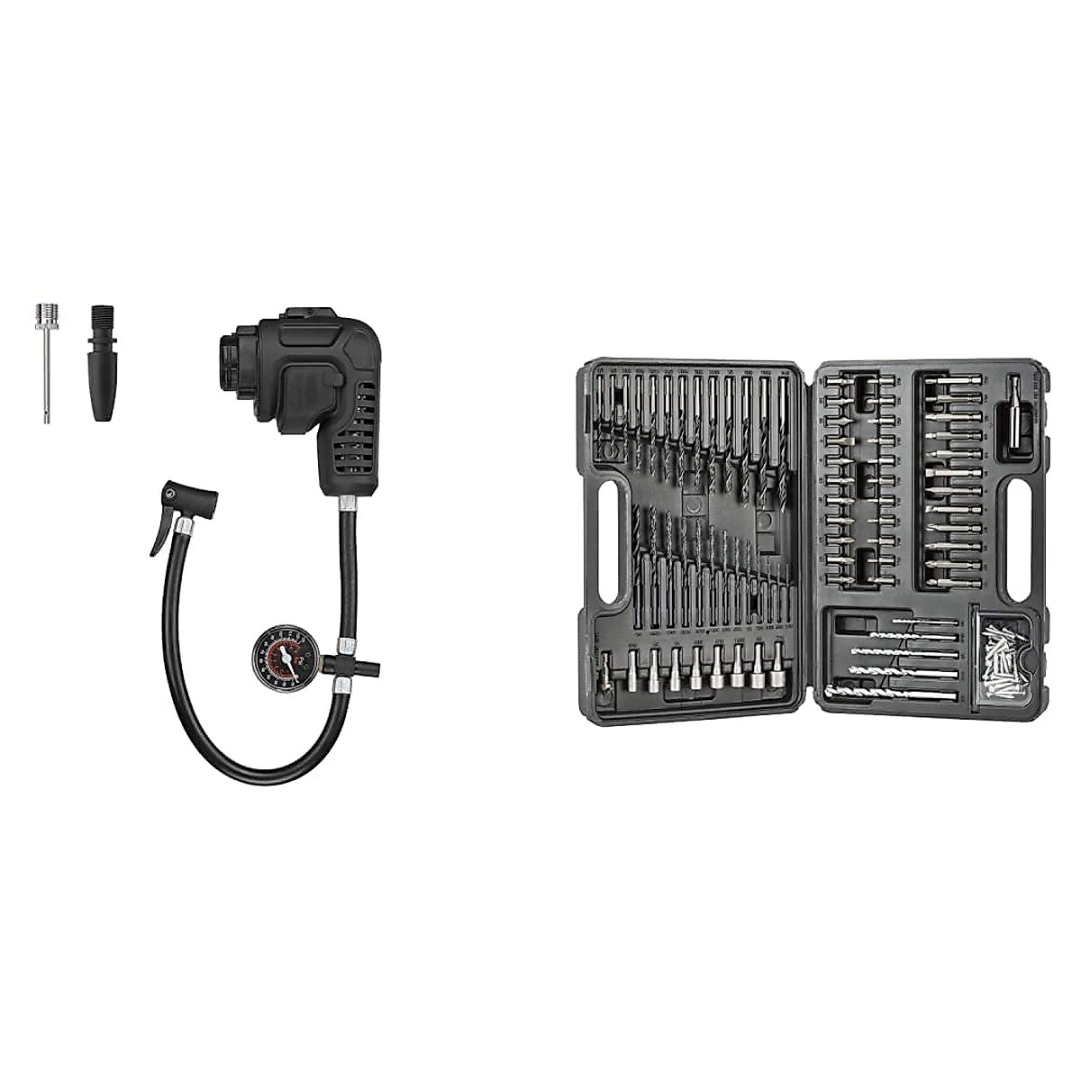 BLACK+DECKER BDCMTHPI Inflator Multi-Tool Attachment with BLACK+DECKER BDA91109 Combination Accessory Set, 109-Piece