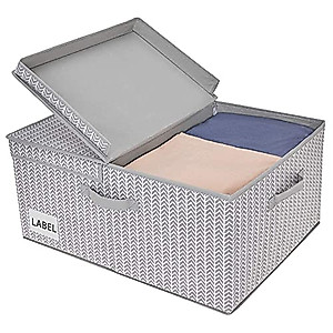 GRANNY SAYS Bundle of 1-Pack Extra Large Rectangle Storage Bins & 3-Pack Large Rectangle Closet Storage Bins with Lids