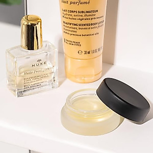 (90 Pack) 7ml Low Profile Thick Frosted Glass Jars with Black Lids - Airtight Containers for Oil, Lip Balm, Wax, Cosmetics