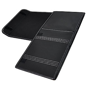 The Lucky Clover Trading Roosevelt Faux Leather Storage Box with Lid, Black Basket