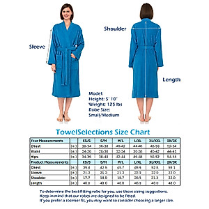 TowelSelections Womens Robe, Cotton Terry Cloth Robes for Women, Soft Kimono Bathrobe for Women Medium/Large White