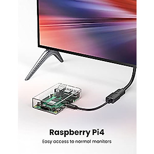 UGREEN 4K Micro HDMI to HDMI Adapter Male to Female Cable HDMI 2.0 4K@60Hz HDR 3D Dolby 18Gbps High Speed Compatible with GoPro Hero 7 6 Raspberry Pi 4 Sony A6000 Camera Retroid Pocket 2+
