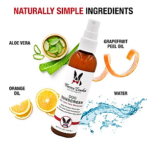 Warren London Dog Sunscreen Spray Protection with Aloe Vera I Dog Skin Soother I Puppy Sunblock I Made in USA- 4oz