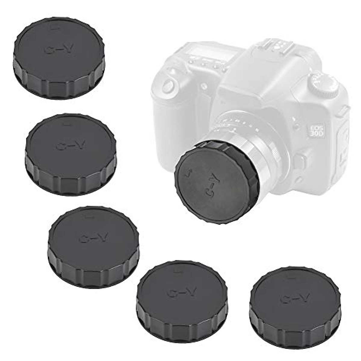 5PCS Plastic Lens Rear Protective Cover for Contax Yasica C Y Mount SLR Camera Lens