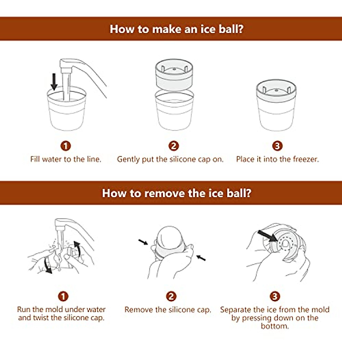 JSVER Whiskey Rocks Glass 10 Oz Old Fashioned Whiskey Glasses For Bourbon, Scotch Cocktail Rum Cognac Vodka Liquor, Unique Gifts For Men (4 Crystal Bourbon Glasses, 4 Round Ice Ball Molds) -Set of 8