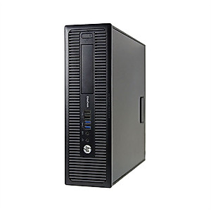 HP Refurbished EliteDesk 800 G1 SFF Desktop Computer Package, i5-4590 Processor, 24 inch Monitor,16GB RAM, 256GB SSD,WiFi,Bluetooth,Wireless Keyboard Mouse(Renewed)