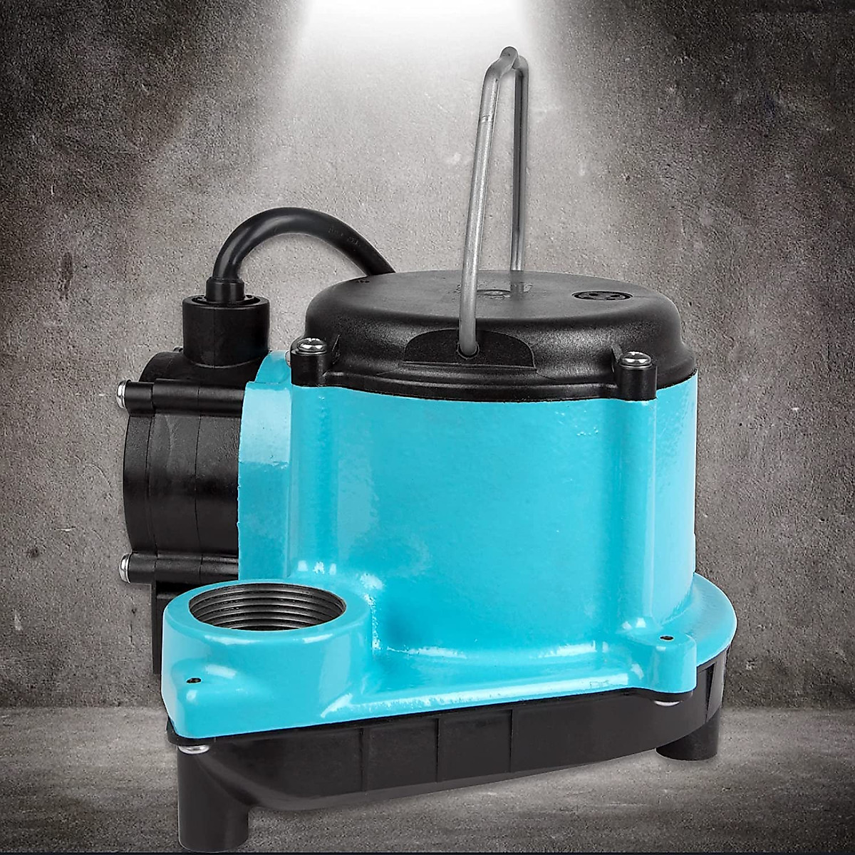 Little Giant 6-CIA 115 Volt, 1/3 HP, 2760 GPH Cast Iron Submersible Sump Pump with Integral Diaphragm Switch, 10-Ft. Cord, Blue, 506158