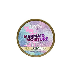 OGX Kandee Johnson Collection Mermaid Moisture Deep Conditioning Hair Mask for Color-Treated Hair, Sulfate-Free Surfactants Moisturizing Treatment for Dry Damaged Hair, 6 oz, Floral