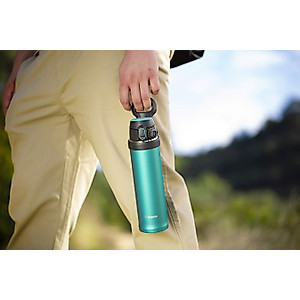 Zojirushi SM-QHE60GK, Flip-and-Go Stainless Mug, 20-Ounce, Teal