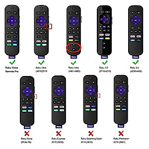 CaseBot Case for Roku Voice Remote Pro, Roku Ultra 4K (2022)/ 4800R (2020)/ 4670 (2019)/ 4661 (2018)/ 4660 (2017), Roku 1/2/3/4 Remote-Honey Comb Anti-Slip Shockproof Silicone Cover, Green Glow