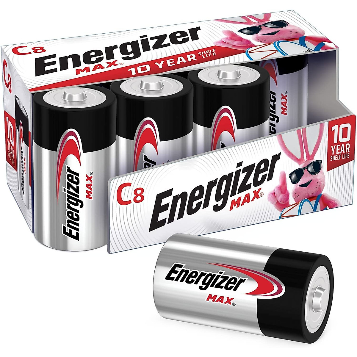Energizer C Batteries, Max C Battery Premium Alkaline Combo Pack, 12 Count