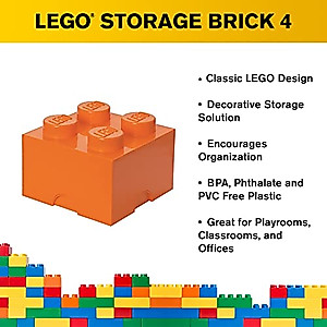 Lego Storage Brick 4 Orange