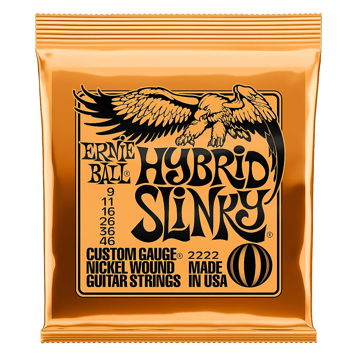 Ernie Ball Hybrid Slinky Electric Guitar Strings, Nickel Wound, Lot/12, P02222