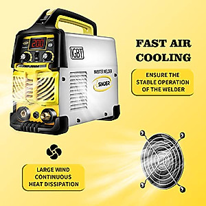 SSIMDER TIG Welder 110V/220V Dual Voltage 200A TIG/ARC/Stick 2 in 1 Welder IGBT Inverter DC TIG Welding Machine