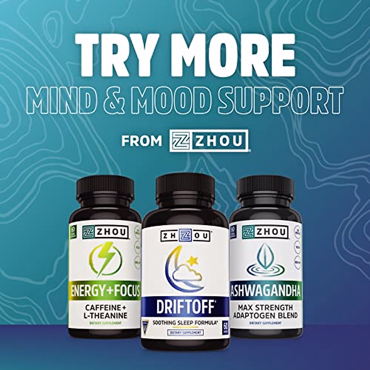 Zhou Neuro Peak Brain Support Supplement | Memory, Focus & Clarity Formula | DMAE, Rhodiola Rosea, Bacopa Monnieri, Ginkgo Biloba & More | 30 VegCaps