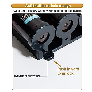 FANYX Shampoo and Conditioner Dispenser Wall Mount Set, Shower Dispenser 3 Chamber No Drill,17 Oz Refillable Shower Soap Dispenser Wall Mounted for Bathroom (Amber)