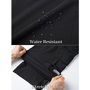 MAGCOMSEN Athletic Shorts for Men with Pockets 3/4 Casual Cargo Shorts Running Shorts Cropped Pants Hiking Fishing Shorts for Men Black