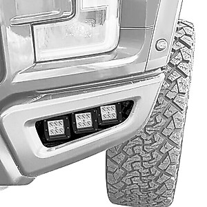 Dasen 6x 24W LED Fog Work Light Pods & Front Bumper Mount Bracket Kit w/Rocking Switch Wiring Kit Compatible with 2017-2020 2nd Generation Fit Ford SVT Raptor