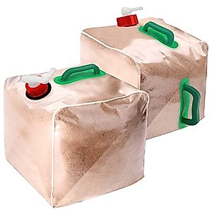 2 Pcs Swimming Pool Ladder Weights, Universal Pool Step SandBag, Plastic Fillable Anchor Bag for Swimming Entry Systems Fillable Portable (10.6 x 10.6 Inches)