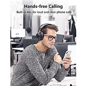 Bluedio BT5 Wireless Headphone and Wired Stereo Bluetooth Over-Ear Headset with Built-in Microphone, Suitable for Cell Phones Computer TV Laptop Travel and Work