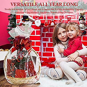 Morepack Shrink Wrap Basket Bags,10 Pieces 18x22 Inches Clear PVC Shrink Wrap Bags for Gift Basket