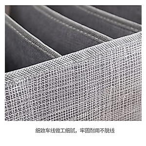 LOWFI 5-Piece Clothes Storage Box Foldable Closet Organizer Storage Container/Wardrobe Drawer Compartment Storage Box for Clothes, Pants, Underwear, Socks, Sheets, Etc. Storage (Gray)