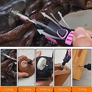 JANGKLIFE Mini Cordless Rotary Tool Kit, 3-Speed ​​Adjustable and USB Rechargeable with 41 Accessories for Sanding, Polishing, Drilling, Etching, Engraving, DIY Crafts