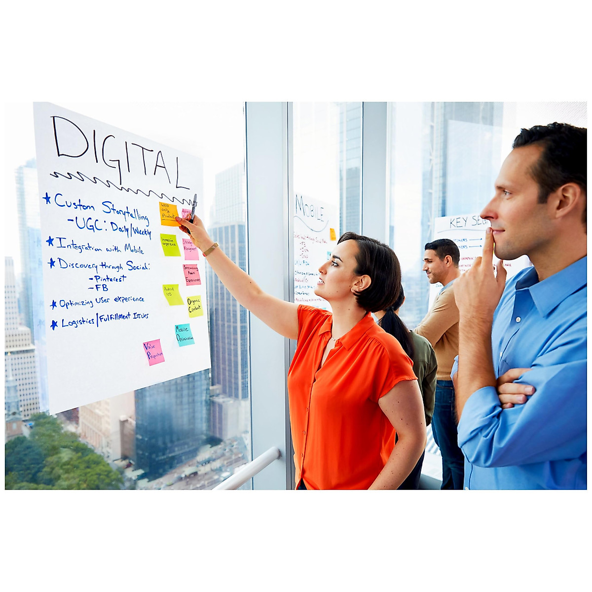 Post-it Super Sticky Easel Pad, 25 x 30 Inches, 30 Sheets/Pad, 2 Pads (560), Large White Grid Premium Self Stick Flip Chart Paper, Super Sticking Power