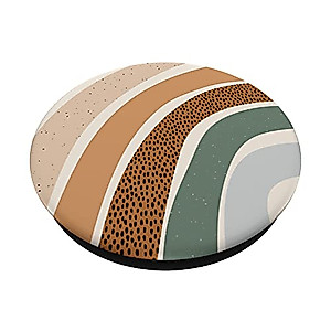 Boho Burnt Orange Half Rainbow With Dotted Pattern Arches PopSockets Swappable PopGrip