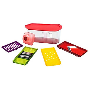 KUHN RIKON Mandolin & Grater Box-Mandoline and Grater, 28 x 28 x 1 cm, Transparent