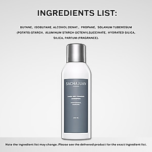 SachaJuan Dark Dry Powder Shampoo WT. 118 gm 200 ml 6.8 oz