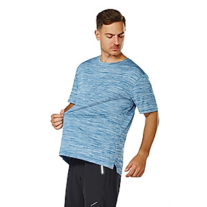 GRAMVAL Men's Crew T-Shirt,Light Weight Dry-Fit Moisture Wicking Active Athletic Performance