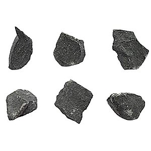 6PK Raw Basalt, Igneous Rock Specimens - Approx. 1" - Geologist Selected & Hand Processed - Great for Science Classrooms - Class Pack - Eisco Labs