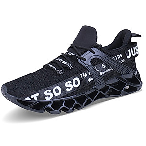 WONESION Womens Walking Running Shoes Athletic Blade Non Slip Tennis Fashion Sneakers (D Black, Numeric_8)