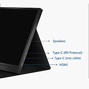 14 Inch 1080P Portable Monitor, IPS Screen, with Foldable Stand