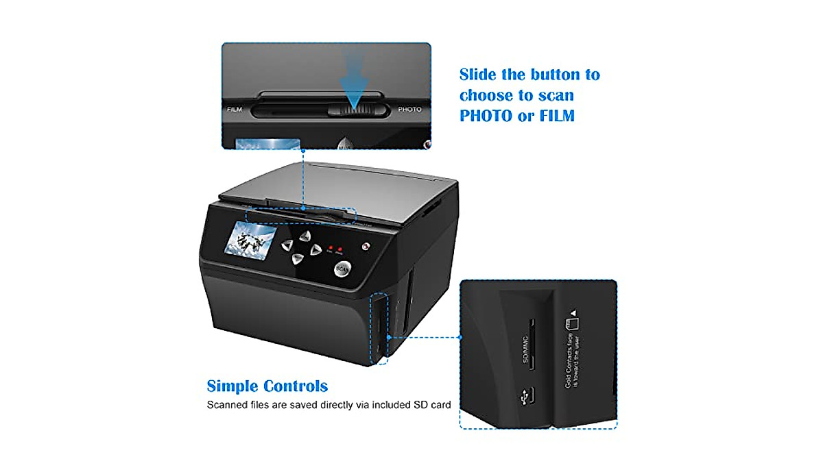 22MP Film & Slide Scanner - Digitize Your Memories Now!