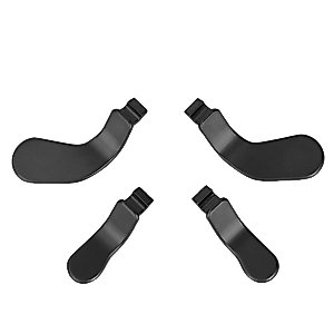 4 PCS Metal Paddles, Back Hair Trigger Locks Replacement Parts for Xbox One Elite Series 2 Controller/Elite Series 1 Controller/Elite 2 Core Controller(Black)