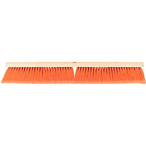 SPARTA 4501424 Flo-Pac Flagged Fine Floor Sweep, Polypropylene Bristles, 24" Block Size, 3" Bristle Trim, Orange