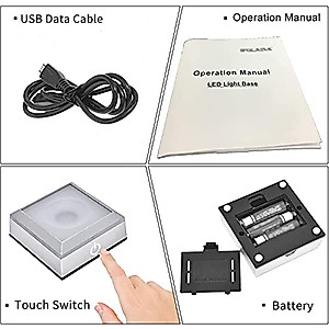 ERWEI 3D Solar System Model Crystal Ball 3.15" Laser Engraved Universe Planets Globe with Led Light Base Science Astronomy Gifts Educational Space Gift Kids Solar System Toys