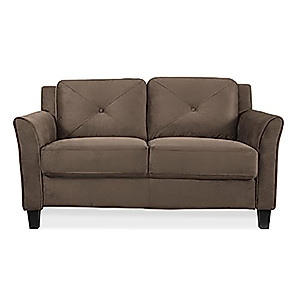 Lifestyle Solutions Grayson Love Seats, 57.87" x 32" x 32.68", Brown