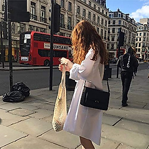 Hotshine Mesh Bags Reusable Cotton Mesh Grocery Bags - 100% Cotton | Net Cotton String | Shopping Bag ¨C Eco Market Bag - Tote Bag Vegetable