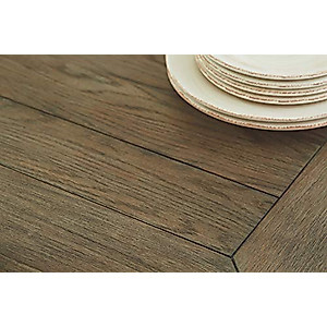 Signature Design by Ashley Bolanburg Farmhouse Counter Height Dining Room Table, White & Brown