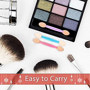 Eyeshadow Applicators,MORGLES 50Pcs Disposable Eyeshadow Brushes Dual Sides Eye Shadow Sponge Applicators (Pink,Purple,Blue)