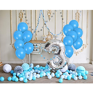 Treasures Gifted Light Blue Balloons - Baby Blue Balloons - Pastel Blue Balloons - Dusty Blue Balloons - Latex Sky Blue Balloons - Steel Blue Balloons - Robins Egg Blue Balloons - Blue Balloons 100 Pc