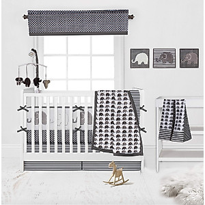 Bacati Elephants Unisex Fabric Storage Box/Tote, Grey