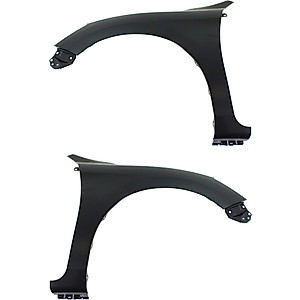 Evan Fischer Front Fender Set of 2 Compatible With 2013-2017 Honda Accord Primed Steel Sedan Driver and Passenger Side