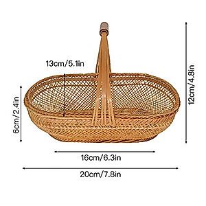 UHBGT Large Storage Wicker Basket Gift Baskets with Handle Willow Woven Picnic Basket Easter Candy Basket Egg Gathering Wedding Basket