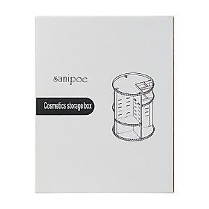 sanipoe 360 Diamond Rotating Makeup Organizer, Large Capacity Detachable Spinning Cosmetics Storage Shelf, Lazy Susan Organizer for Countertop and Bathroom, Clear