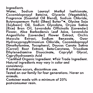 Shea Moisture Body Wash Women and Men - Lavender & Wild Orchid Bubble Bath & Body Wash, Shea Butter Body Wash, Hydrating Skin Care Products, 16 Oz