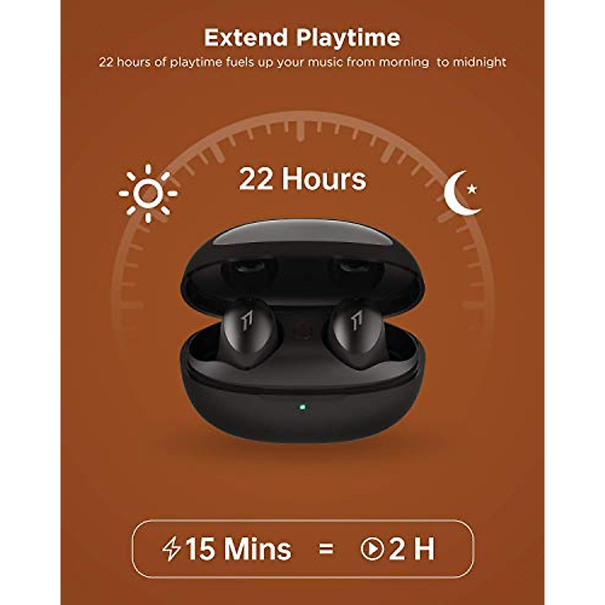 1MORE Colorbuds Wireless Earbuds Bluetooth 5.0 Headphone with Fast Charging, Qualcomm Chip IPX5 Waterproof Stereo in-Ear Earphones CVC8.0 Build-in Dual Mic ENC Auto Play/Pause Aptx, AAC, 22H (Renewed)